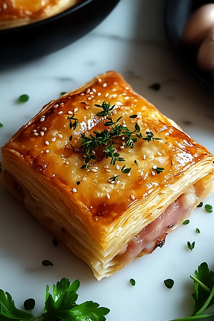 Crispy Ham and Cheese Puff Pastry Squares – Food Recipe Usa