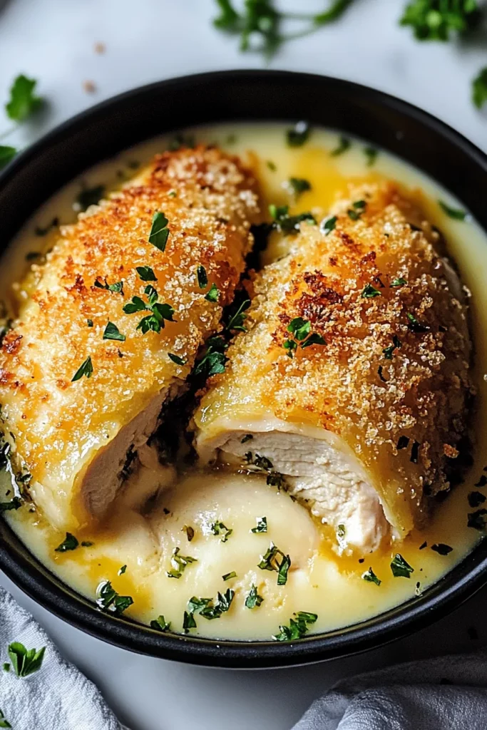 Crispy Chicken Kiev with Garlic Herb Butter – Food Recipe Usa