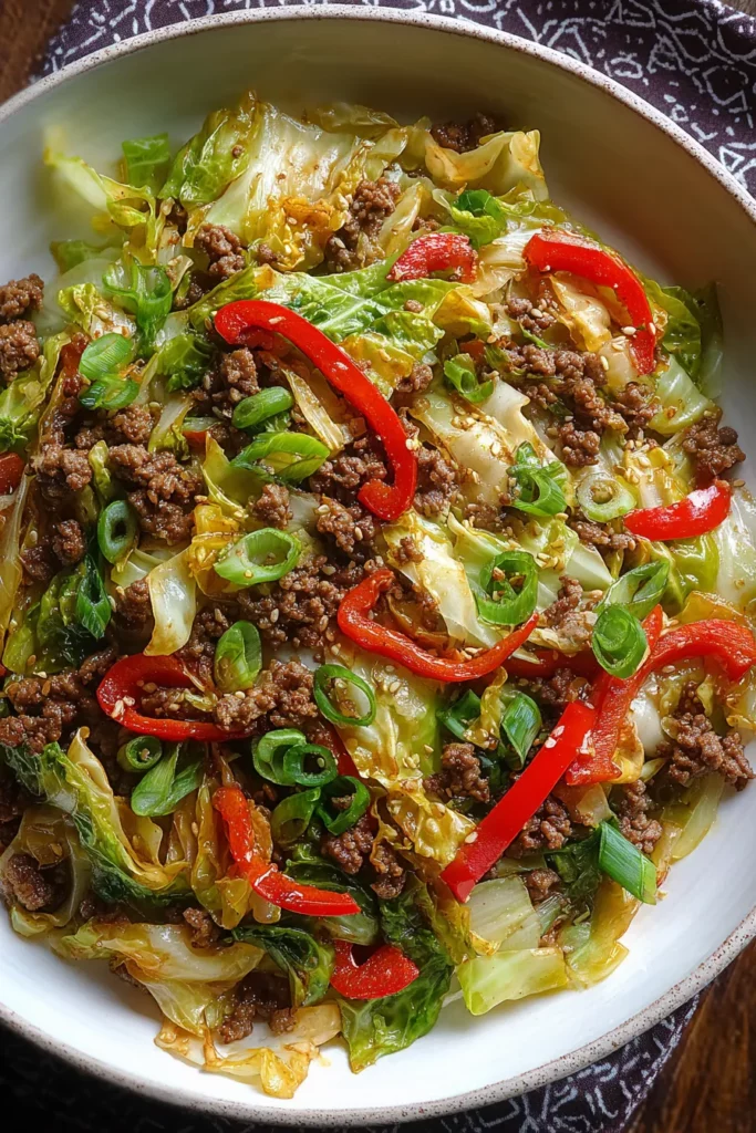 Chinese Ground Beef and Cabbage Stir Fry – Food Recipe Usa