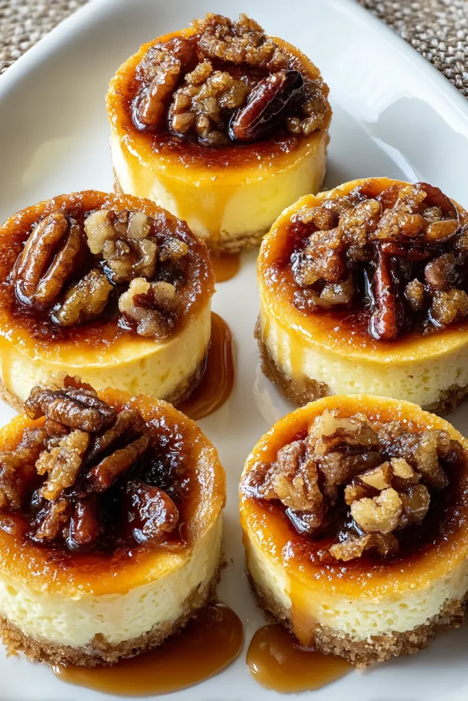 Mini Crème Brûlée Caramel Pecan Cheesecakes – Food Recipe Usa