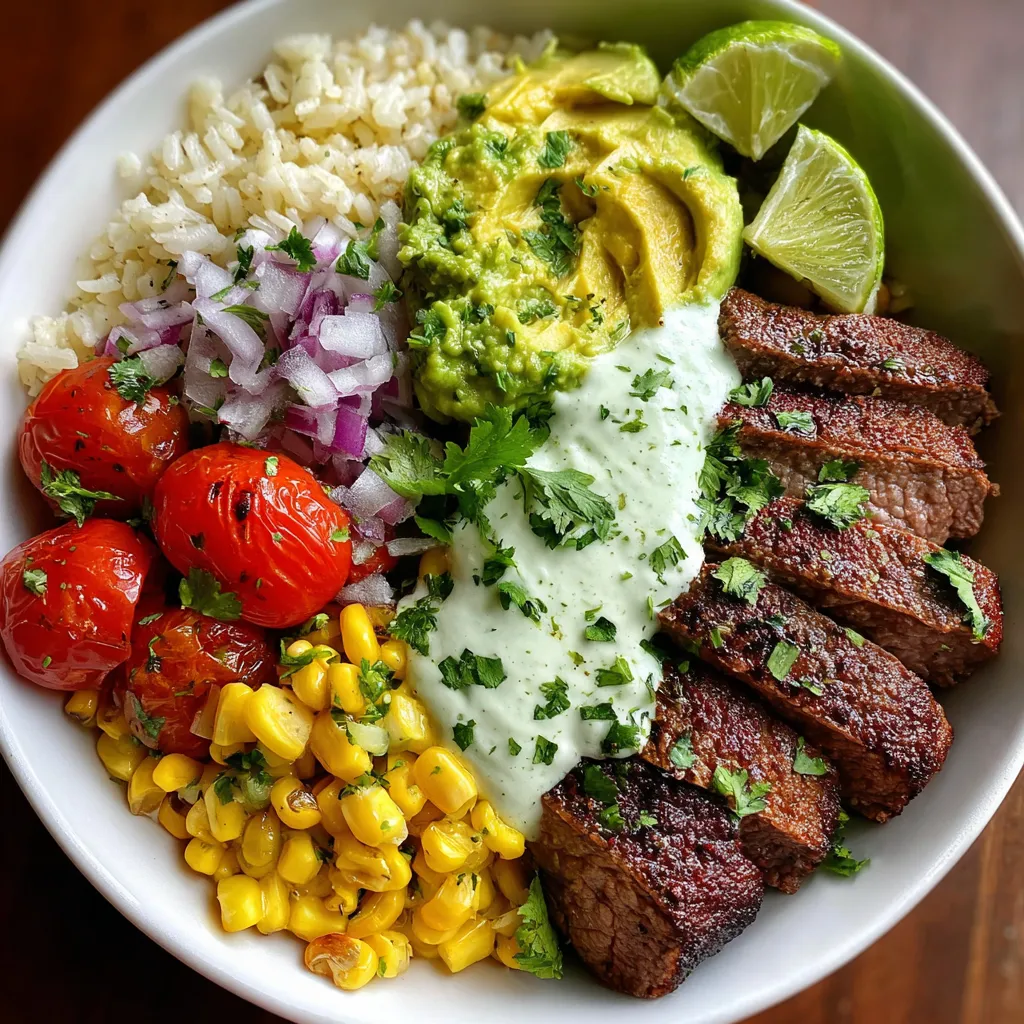 Steak & Avocado Bowl with Cilantro Cream Sauce – Food Recipe Usa